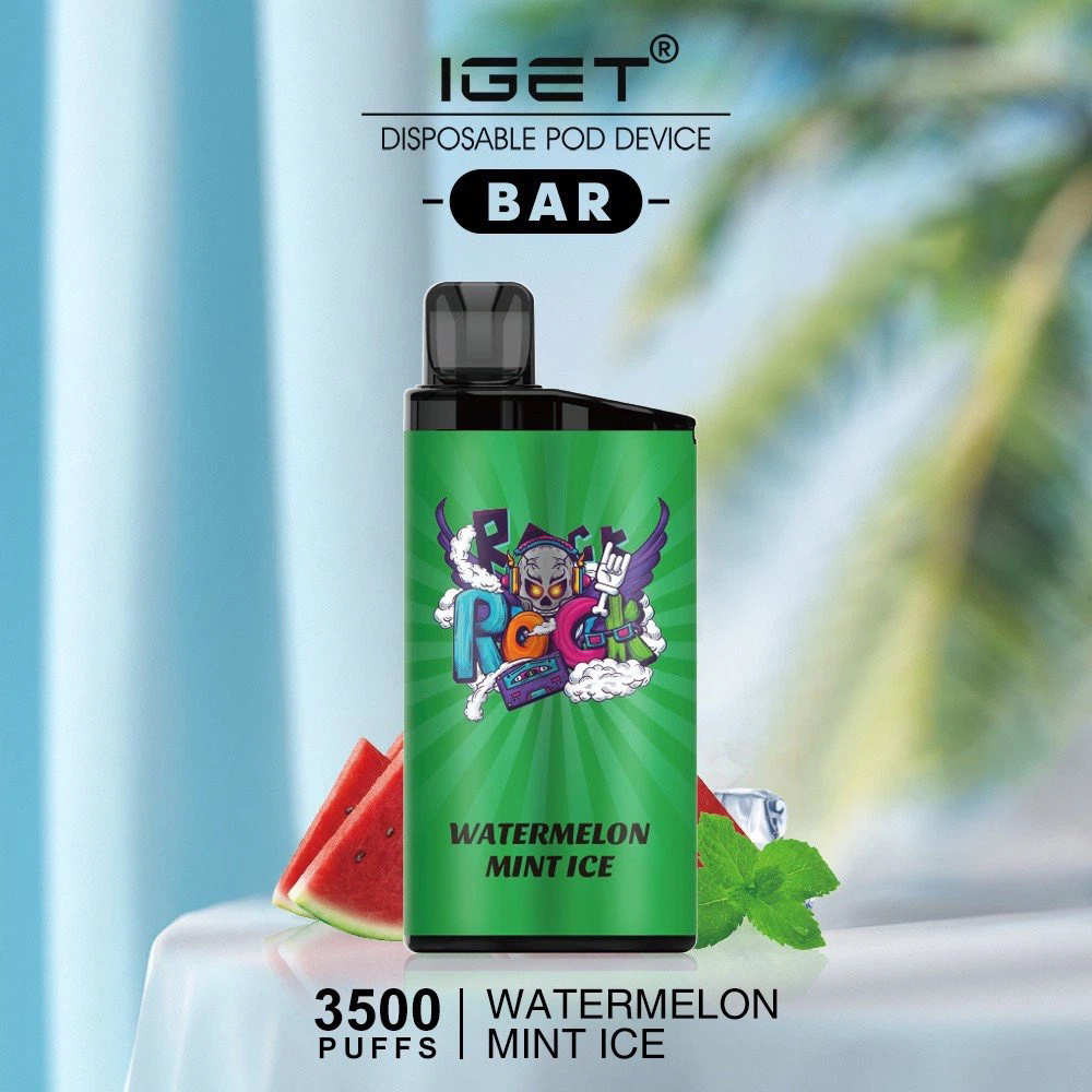 WATERMELON MINT ICE – IGET BAR – 3500 PUFFS – Just Vapes