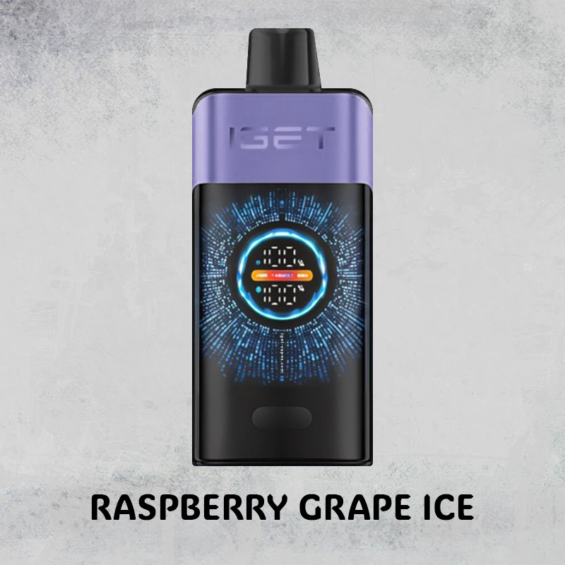 RASPBERRY GRAPE ICE – IGET ONE – 12000 PUFFS – Just Vapes